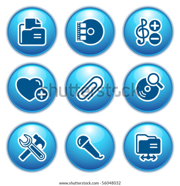 Blue Internet Icons 11 Stock Vector (Royalty Free) 56048032 | Shutterstock