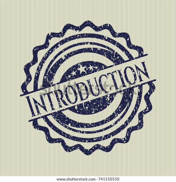 Blue Introduction Grunge Stamp Stock Vector (Royalty Free) 741150550 ...
