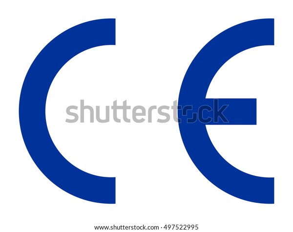 Blue Isolated Ce Illustration Ce Mark Stock Vector (Royalty Free ...