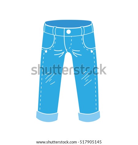 Blue Jeans Icon Isolated Vector de stock (libre de regalías)517905145 ...