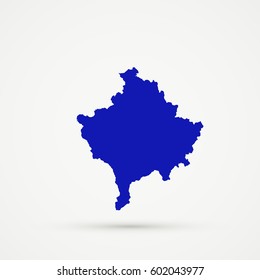 Blue Kosovo Map Illustration Stock Vector (Royalty Free) 602043977 ...