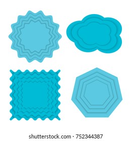 Blue Label Template Banners Stickervector Illustration Stock Vector ...