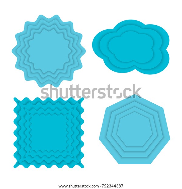Blue Label Template Banners Stickervector Illustration Stock Vector ...