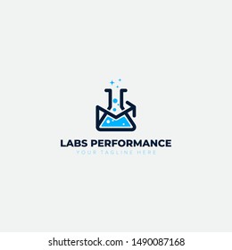 Blue Labs Performance Logo Designs Arrow Stock Vector (Royalty Free ...