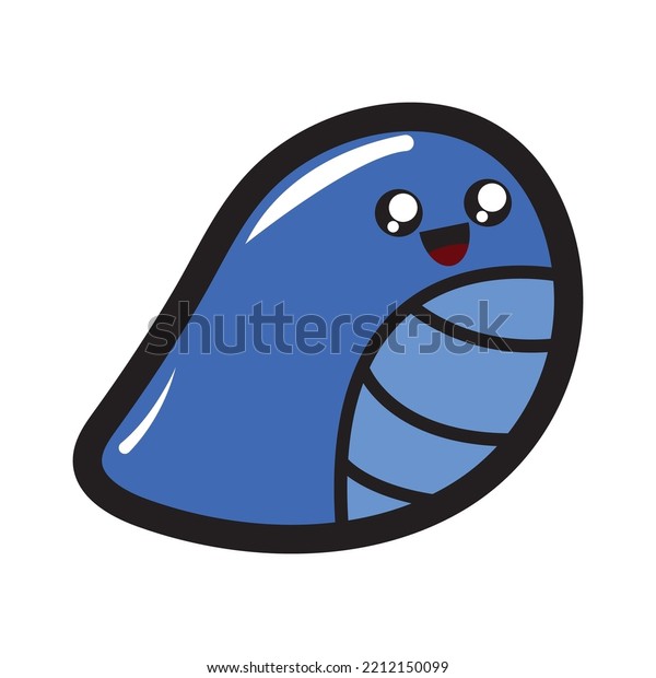Blue Larva Blue Bird Icon Doodle Stock Vector (Royalty Free) 2212150099 ...