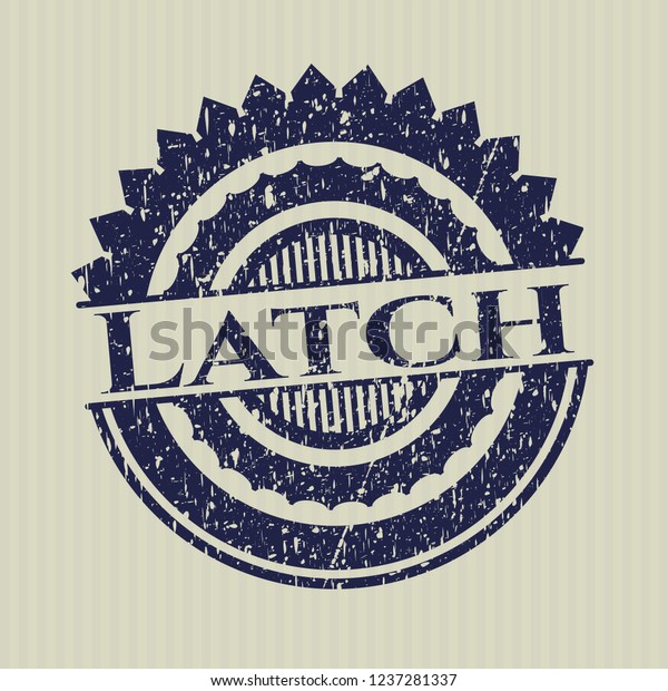 Blue Latch Distressed Rubber Seal Texture Stock Vector (Royalty Free ...