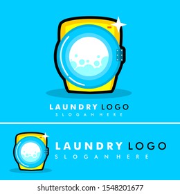 Blue Laundry Logo Vector Illustration Stock Vector (Royalty Free ...