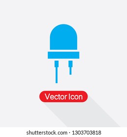 Blue Led Icon Blue Diode Icon Stock Vector (Royalty Free) 1303703818 ...