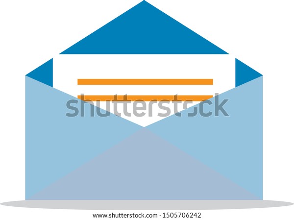 Blue Letter Box Graphic Vector Stock Vector (Royalty Free) 1505706242 ...