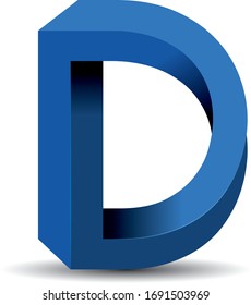 Blue Letter D Logo Design Element Stock Vector (Royalty Free ...