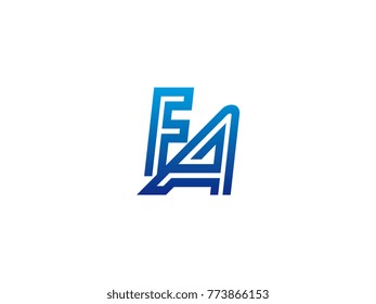 Blue Letter Fa Logo Vector Stock Vector (Royalty Free) 773866153 ...