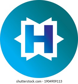 Blue Letter H Vector Logo Stock Vector (Royalty Free) 1904909113 ...