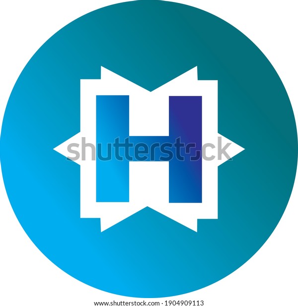 Blue Letter H Vector Logo Stock Vector (Royalty Free) 1904909113 ...