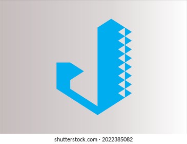 Blue Letter J Unique Logo Stock Vector (Royalty Free) 2022385082 ...
