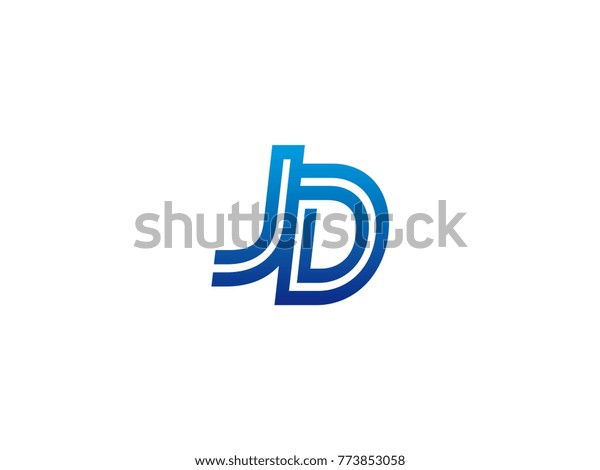 Blue Letter Jd Logo Vector Stock Vector (Royalty Free) 773853058 ...