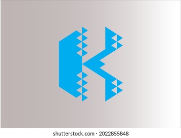 Blue Letter K Unique Logo Stock Vector (Royalty Free) 2022855848 ...