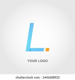 Blue Letter L Logo Gradation Color Stock Vector (Royalty Free ...