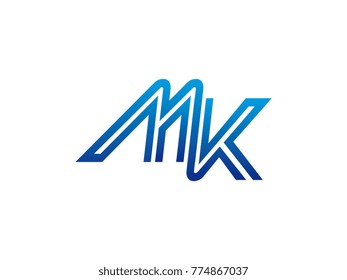 Blue Letter Mk Logo Vector Stock Vector (Royalty Free) 774867037 ...