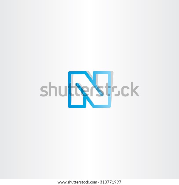 Blue Letter N Line Logo Design Stock Vector (Royalty Free) 310771997 ...