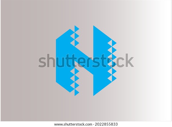 Blue Letter N Unique Logo Stock Vector (Royalty Free) 2022855833 ...