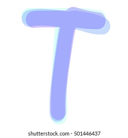 Blue Letter T Stock Vector (Royalty Free) 501446437 | Shutterstock