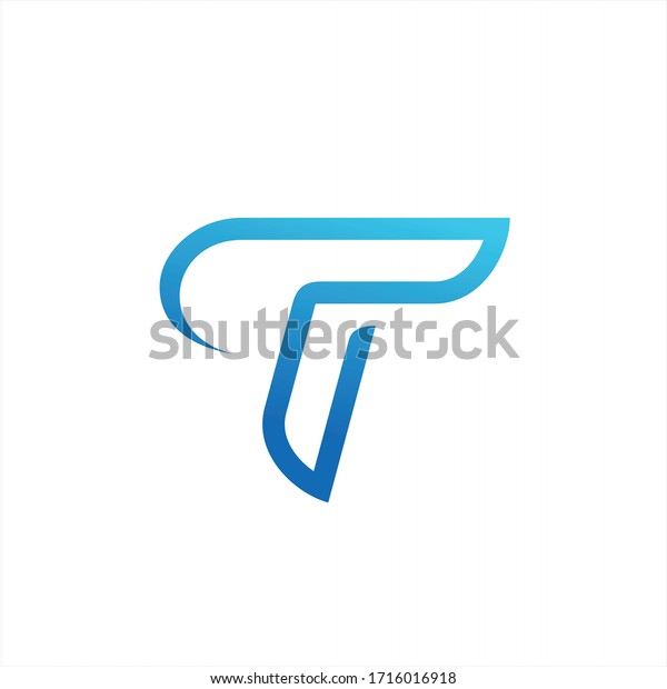 Blue Letter T Logo Icon Vector Stock Vector (Royalty Free) 1716016918 ...