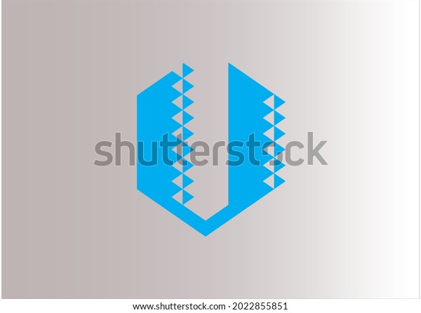 Blue Letter U Unique Logo Stock Vector (Royalty Free) 2022855851 ...