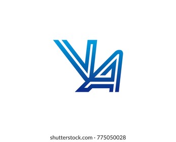 Blue Letter Va Logo Vector Stock Vector (Royalty Free) 775050028 ...