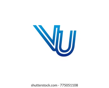 Blue Letter Vu Logo Vector Stock Vector (Royalty Free) 775051108 ...