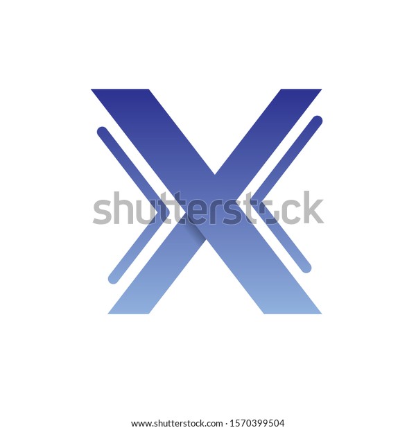 Blue Letter X Logo Design Template Stock Vector (Royalty Free ...