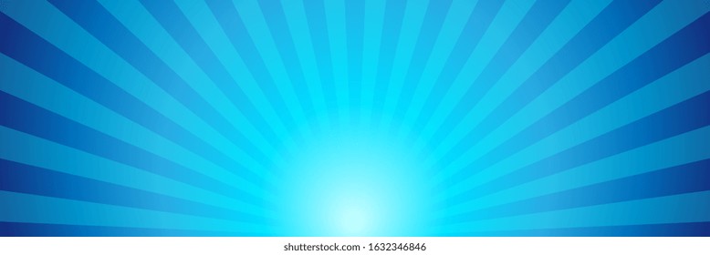 Blue Light Beams Long Banner Stock Vector (Royalty Free) 1632346846 ...