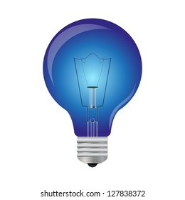 Blue Light Bulb Stock Vector (Royalty Free) 127838372 | Shutterstock