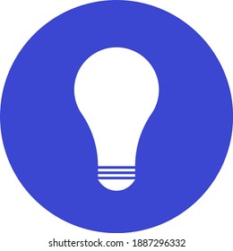 Blue Light Bulb Idea Concept Illustrated Stock Vector (Royalty Free ...