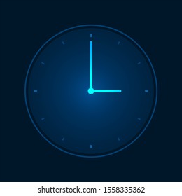 Blue Light Clock Dial Symbol On Stock Vector (Royalty Free) 1558335362 ...