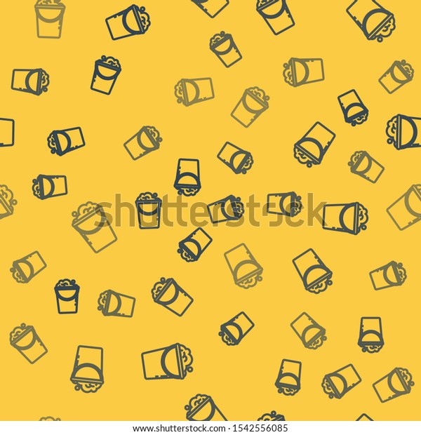 Blue Line Bucket Foam Bubbles Icon Stock Vector (Royalty Free ...
