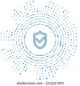 Blue Line Shield Check Mark Icon Stock Vector (Royalty Free) 1512317693 ...