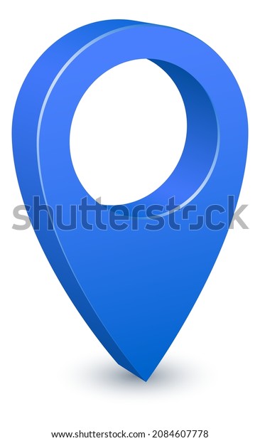 Blue Location Pin Icon 3d Geo Stock Vector (Royalty Free) 2084607778 ...