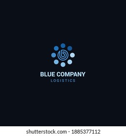 Blue Logistic Company Logo Vector Stock Vector (Royalty Free ...