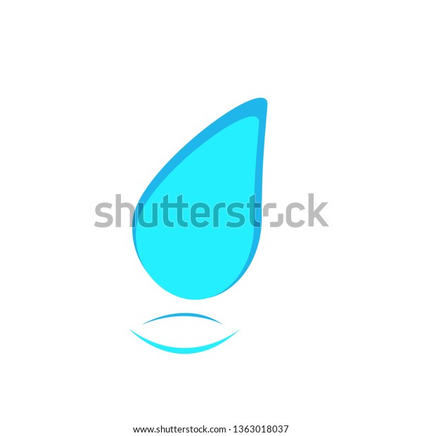 Blue Logo Drop Water Trace On Stock Vector (Royalty Free) 1363018037 ...