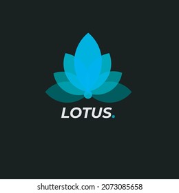 Blue Lotus Vector Logo Ilustration Stock Vector (Royalty Free ...