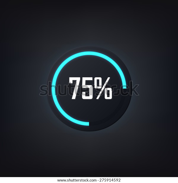 Blue Luminous Vector Progress Bar Stock Vector (Royalty Free) 275914592 ...