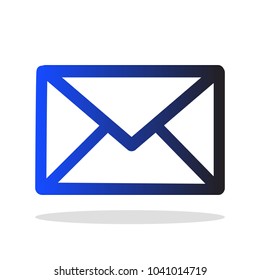 Blue Mail Icon On White Background Stock Vector (Royalty Free ...