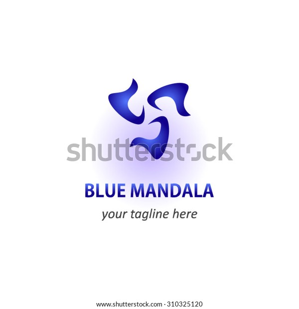 Blue Mandala Logo Design Element Design Stock Vector (Royalty Free ...