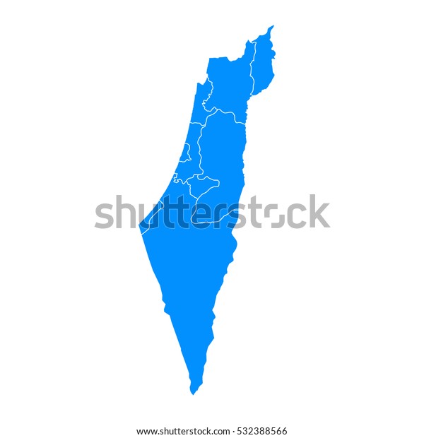 Blue Map Israel Stock Vector (Royalty Free) 532388566