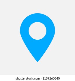 Blue Map Marker Icon Map Pin Stock Vector (Royalty Free) 1159260640 ...