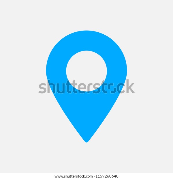 Blue Map Marker Icon Map Pin Stock Vector (Royalty Free) 1159260640 ...