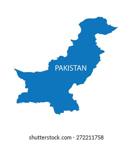 Blue Map Pakistan Stock Vector (Royalty Free) 272211758 | Shutterstock