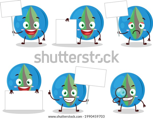 Blue Marbles Cartoon Character Bring Information Stock Vector (Royalty ...
