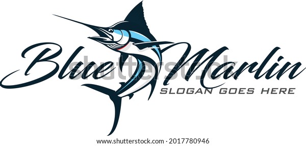 Blue Marlin Logo Fresh Unique Modern Stock Vector (Royalty Free ...
