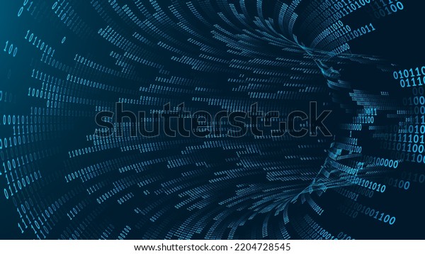 Blue Matrix Digital Tunnel Wormhole Matrix Stock Vector (Royalty Free) 2204728545 | Shutterstock